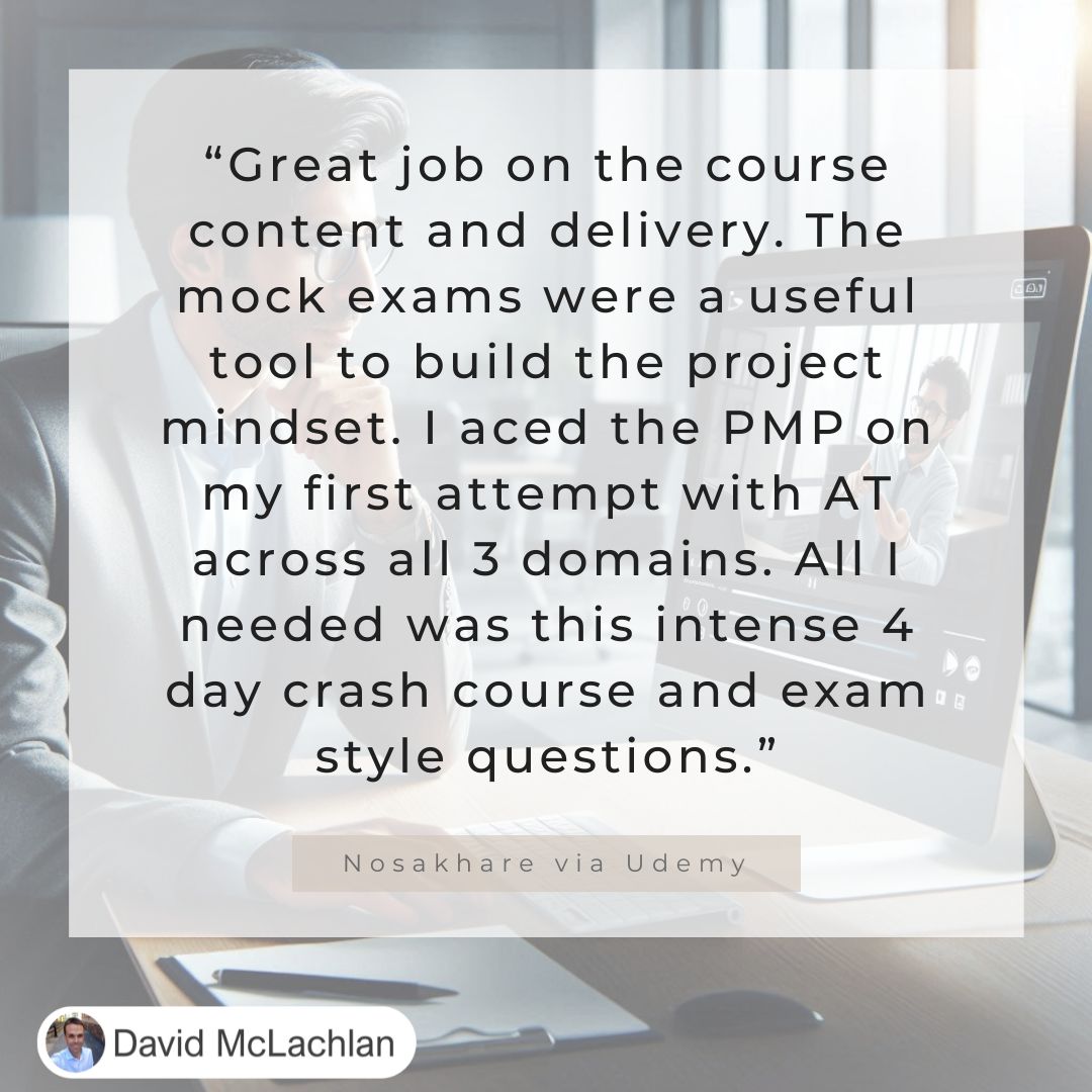 Udemy_David McLachlan review | Project Success